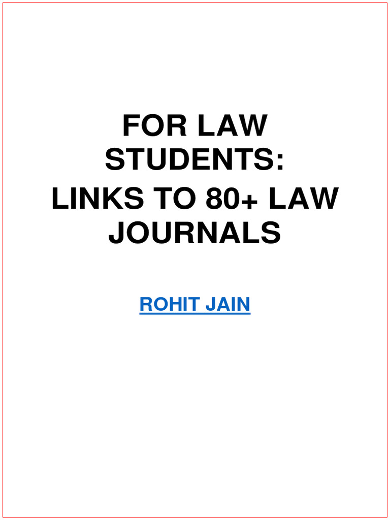 Law Journals Resource for Students | PDF | Law Review | Property Law