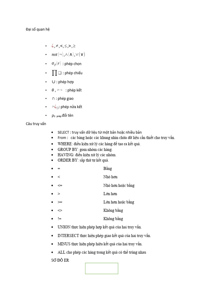Đại số quan hệ | PDF