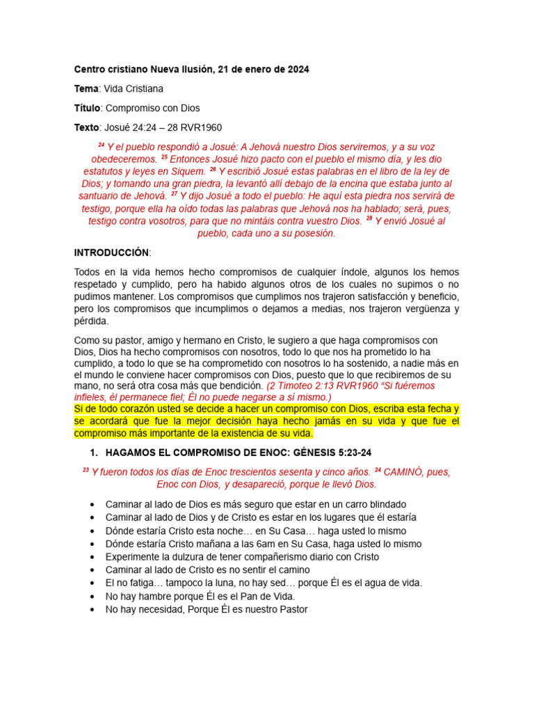 Compromisos Con Dios - A3 | PDF | Cristo (título) | Moisés