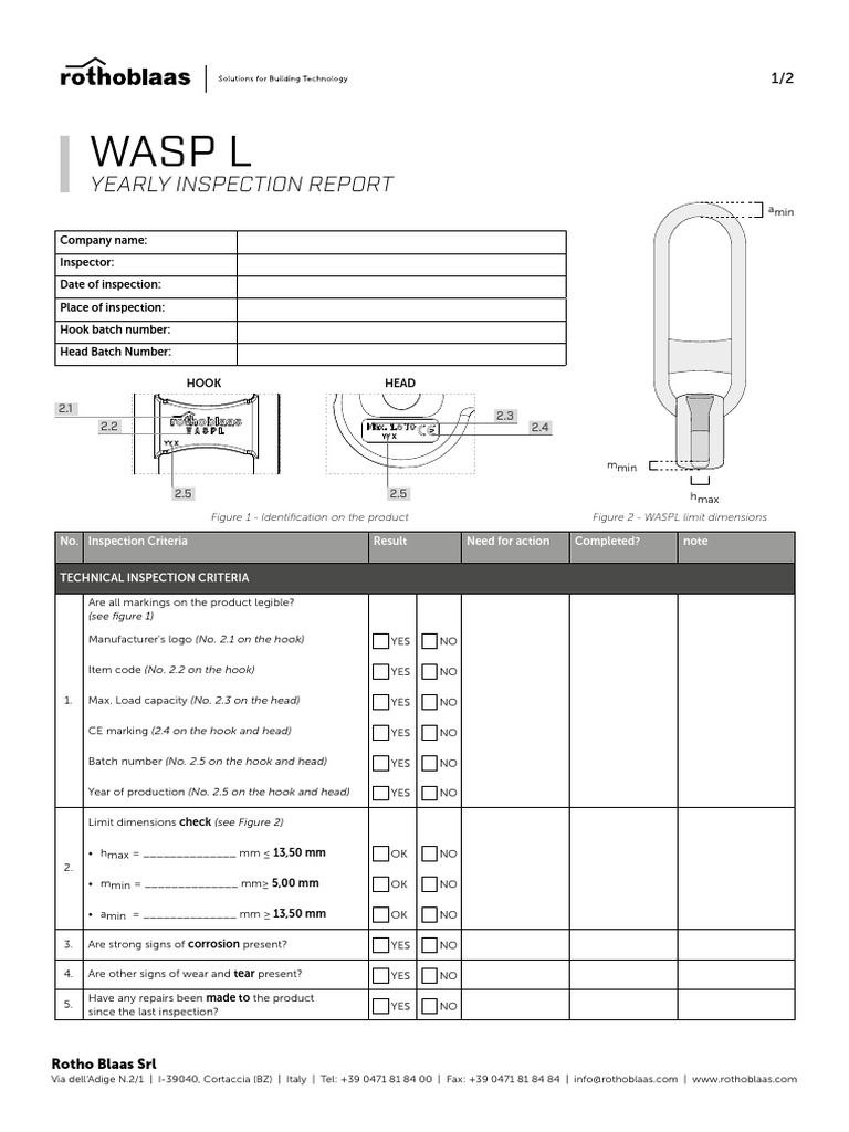 WASPL - Yearly Inspection Report - en | PDF | Quality