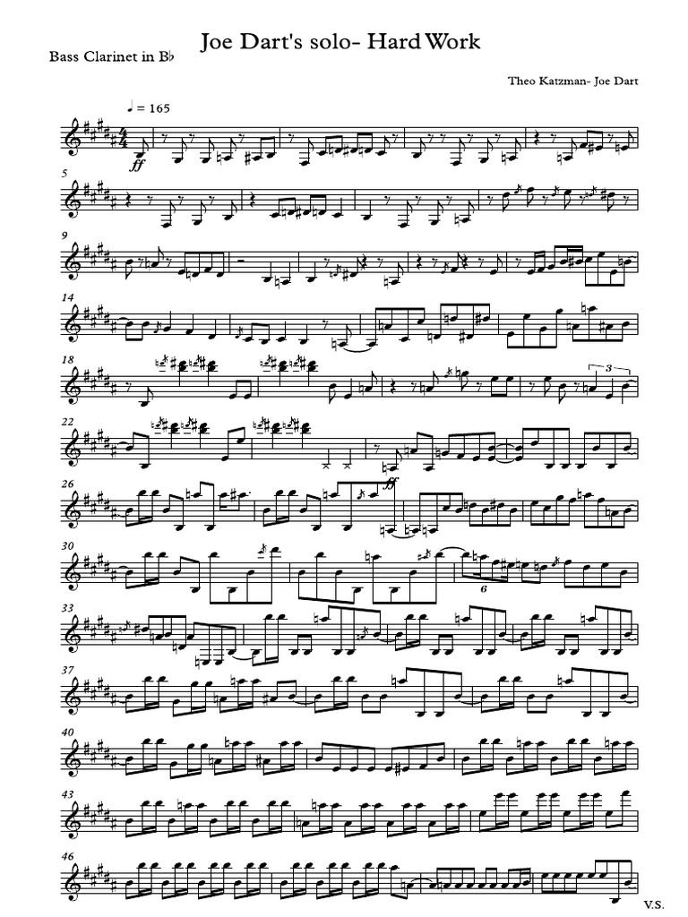 Joe Dart's Solo - Hard Work | PDF