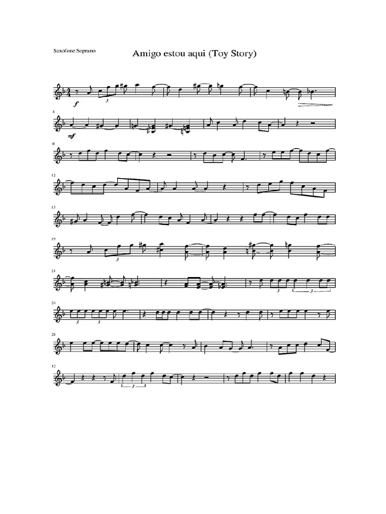 Amigo Estou Aqui - Toy Story | PDF