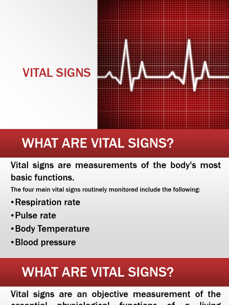 Vital Signs | PDF | Breathing | Pulse