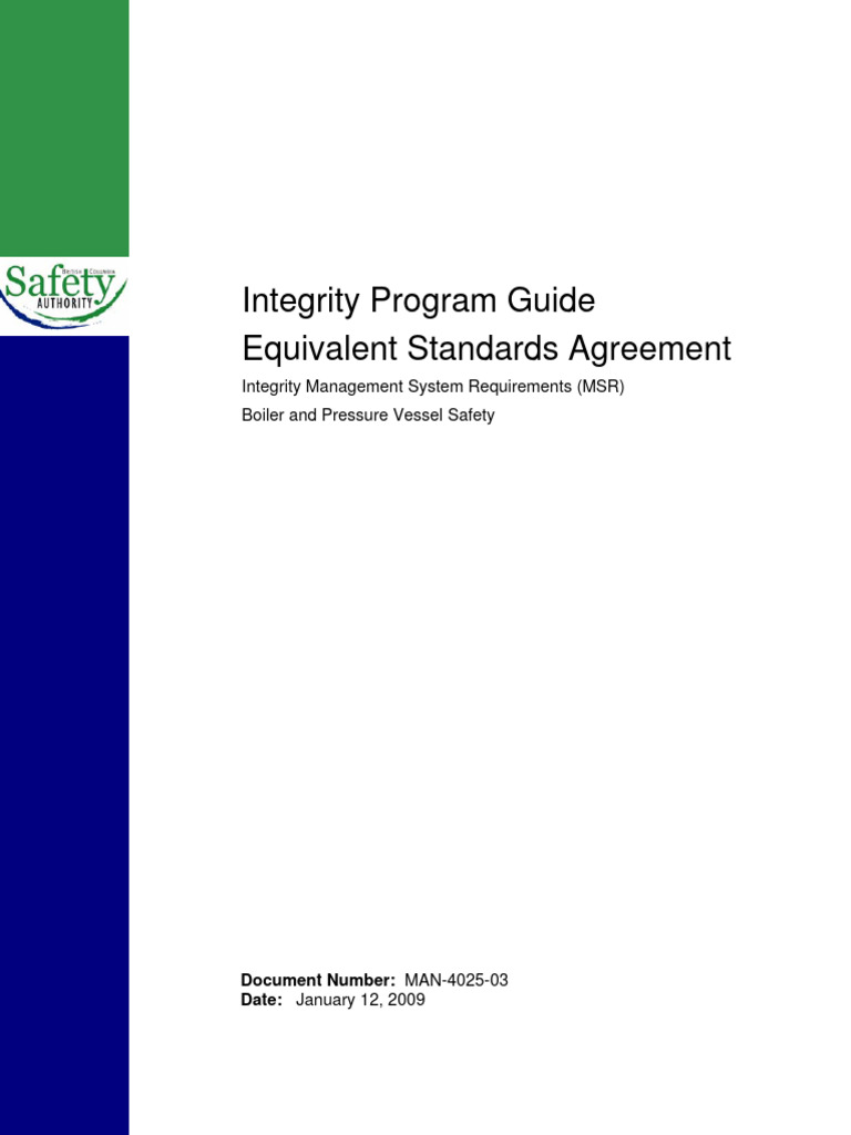 Integrity Management System for Pressure Safety | PDF | Specification ...