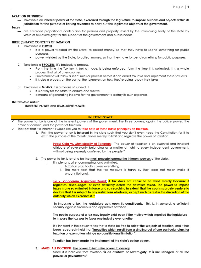 Tax - Simplified Reviewer | PDF | Taxes | Taxation In The United States