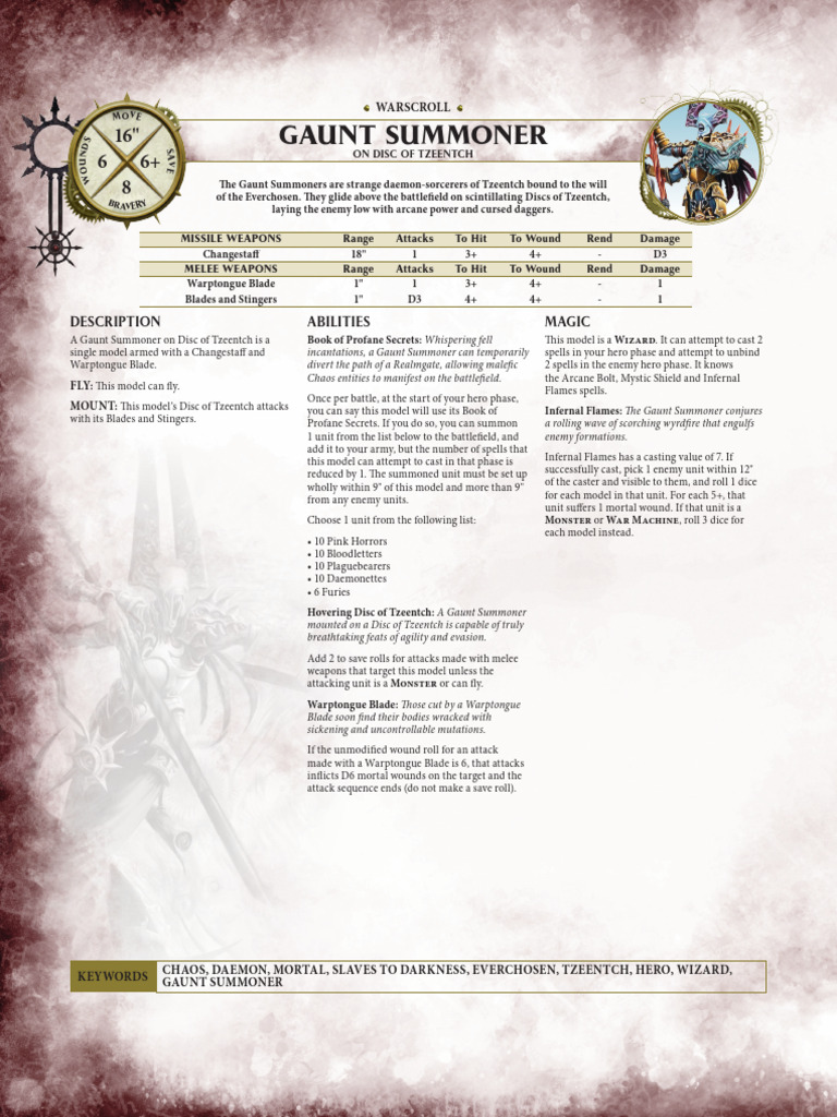Aos Gaunt Summoner Eng | PDF