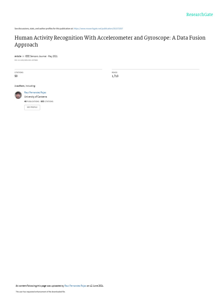 Human Activity Recognition With Accelerometer And Gyroscope A Data