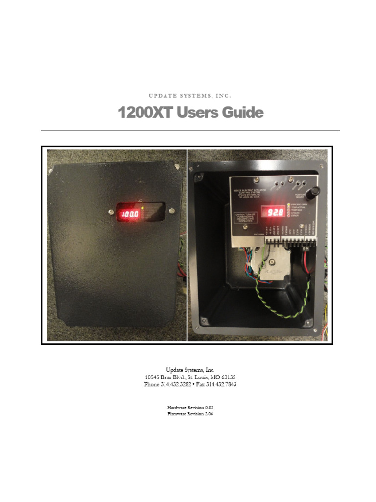 1200xt Users Guide | PDF | Booting | Electric Motor