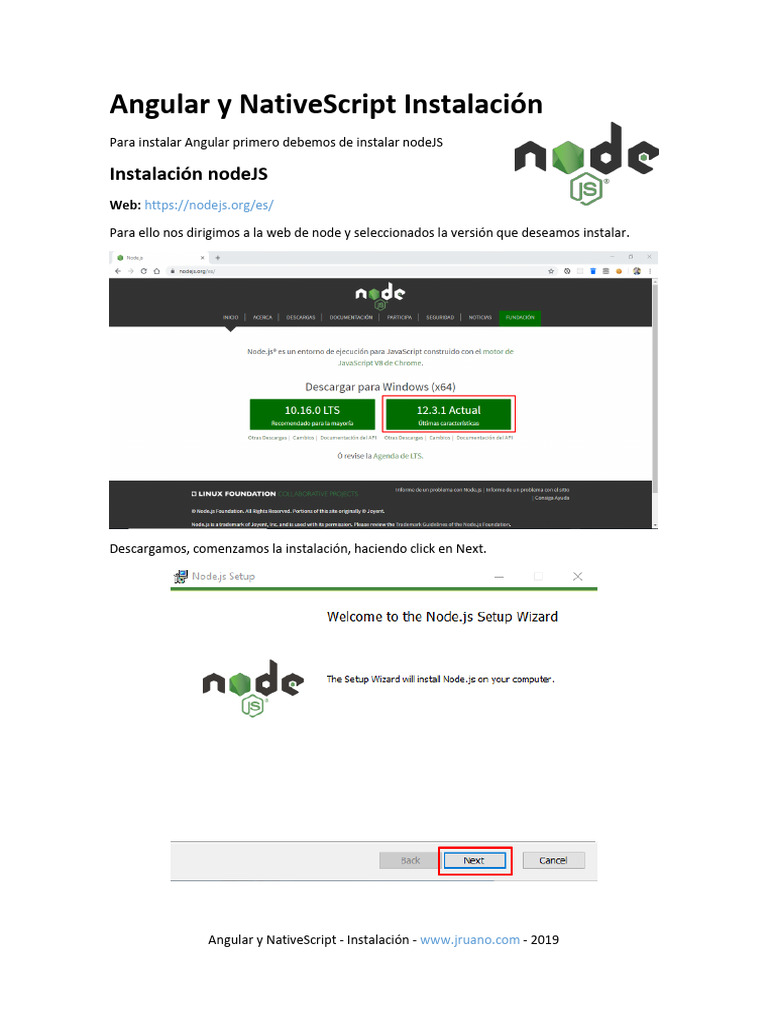 Angular y Nativescript Instalacion | PDF | Android (sistema operativo) | Software de la aplicacion