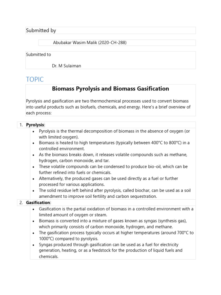 288 Pyrolysis | PDF | Gasification | Pyrolysis