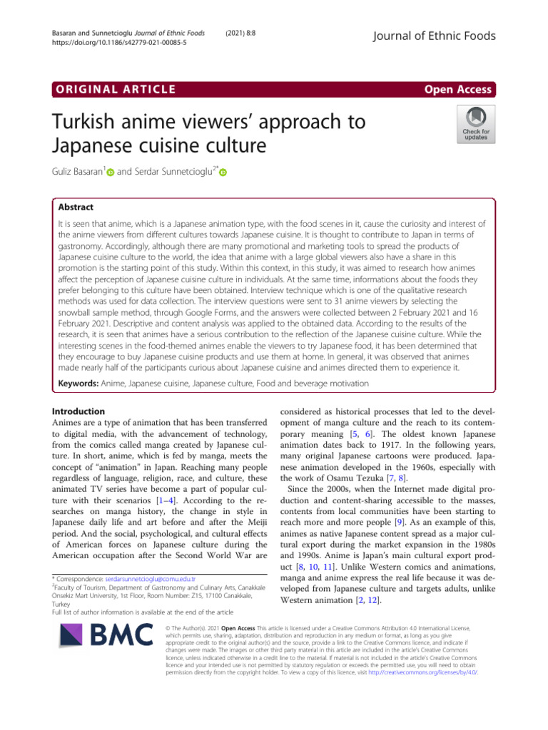 Turkish_anime_viewers_approach_to_Japane | PDF | Japanese Cuisine ...