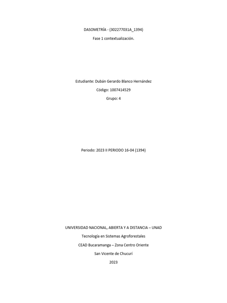Cuál Es El Preconcepto Que Tiene Sobre La Dasometría | PDF | Muestreo ...
