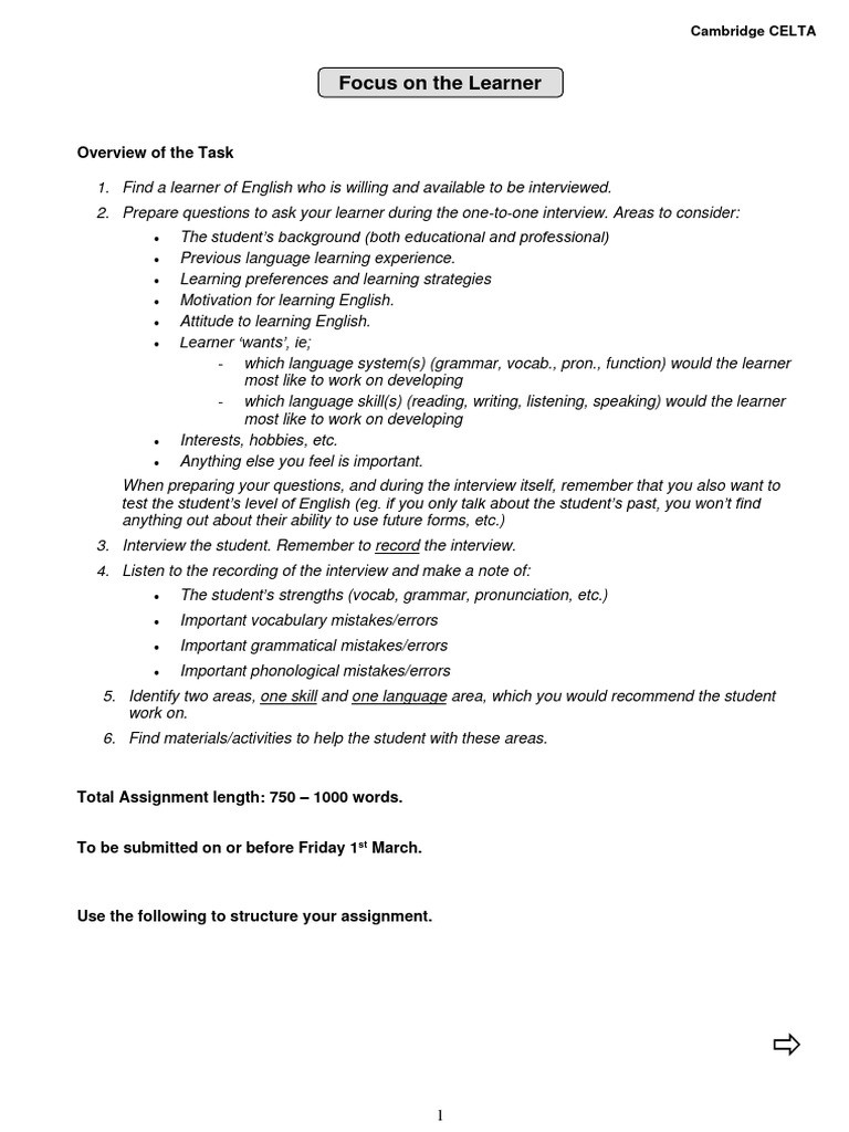 Focus On The Learner | Download Free PDF | Learning | Vocabulary