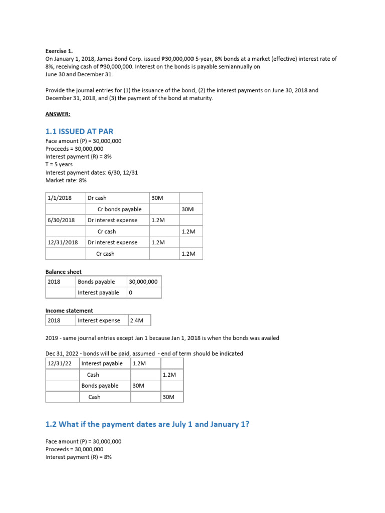 Long-term-liab-exercise | PDF | Bonds (Finance) | Expense