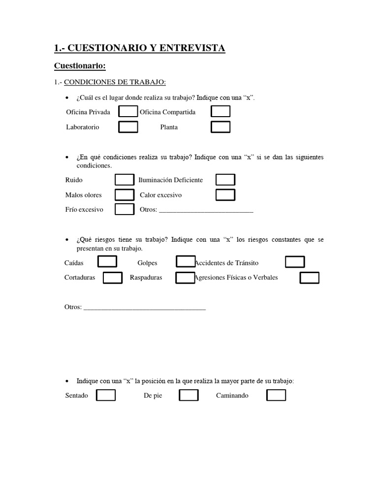 Cuestionario y Entrevista | PDF Cuestionario y Entrevista | PDF