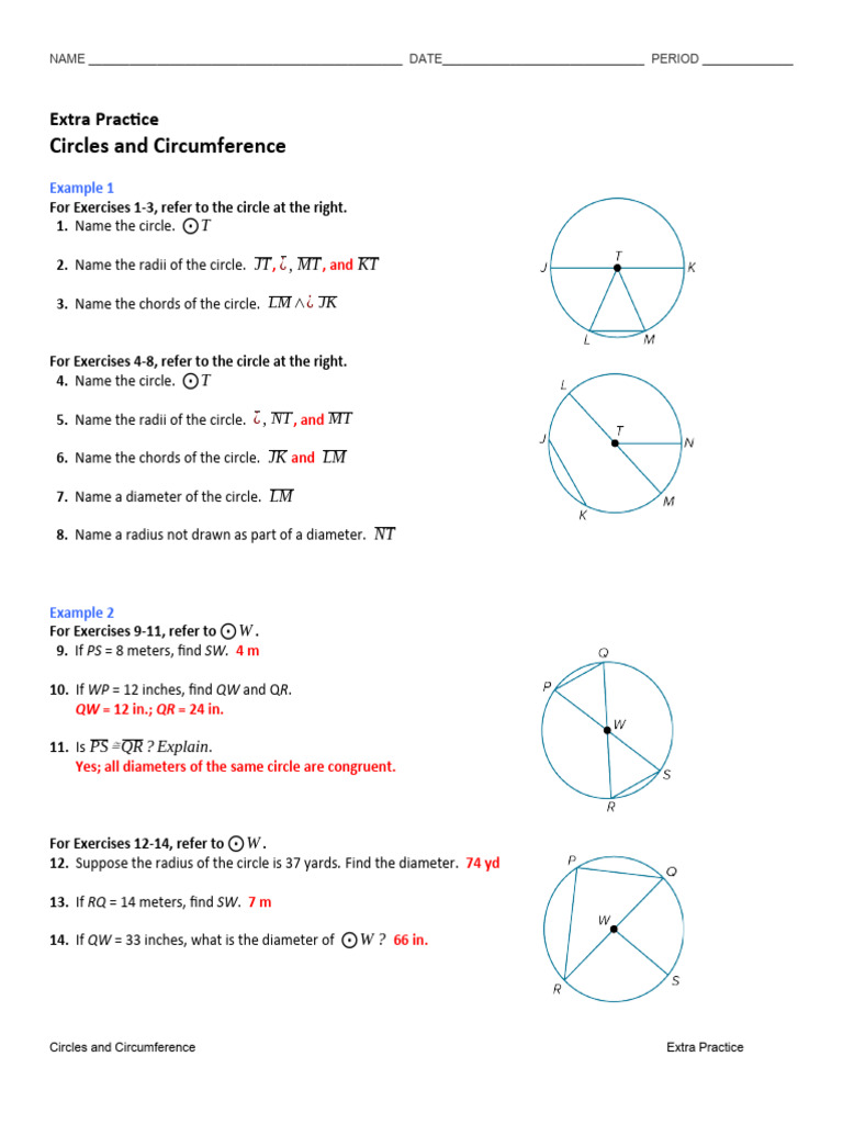 (15767) Circle and Circumference | PDF | Circle | Geometric Objects