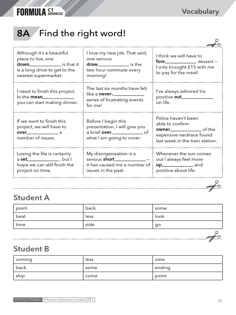 FORM C1 Photocopiables 8A | PDF | Meal | Eating Behaviors Of Humans