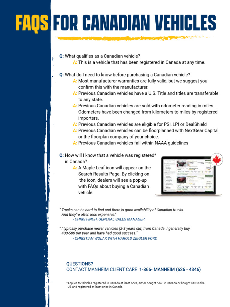 Canadian-Vehicles-FAQ | PDF | Vehicle Technology | Transport Economics