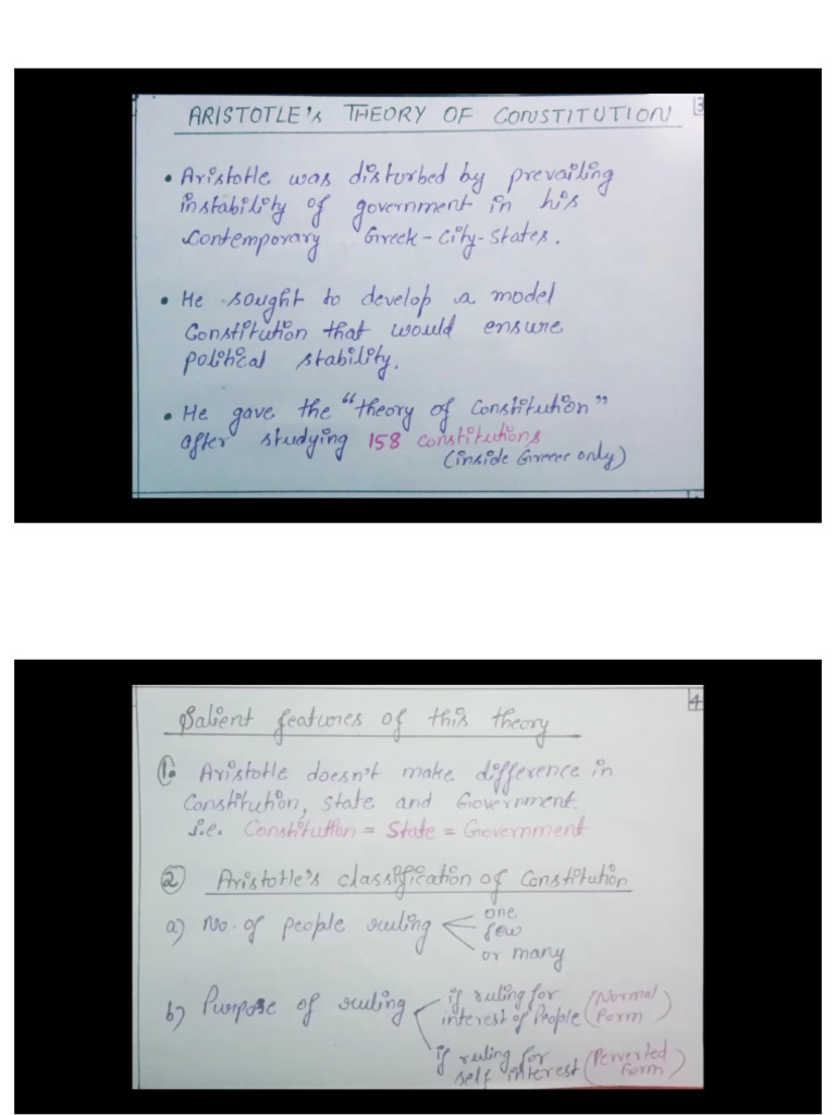 Aristotle Theory of Constitution | PDF