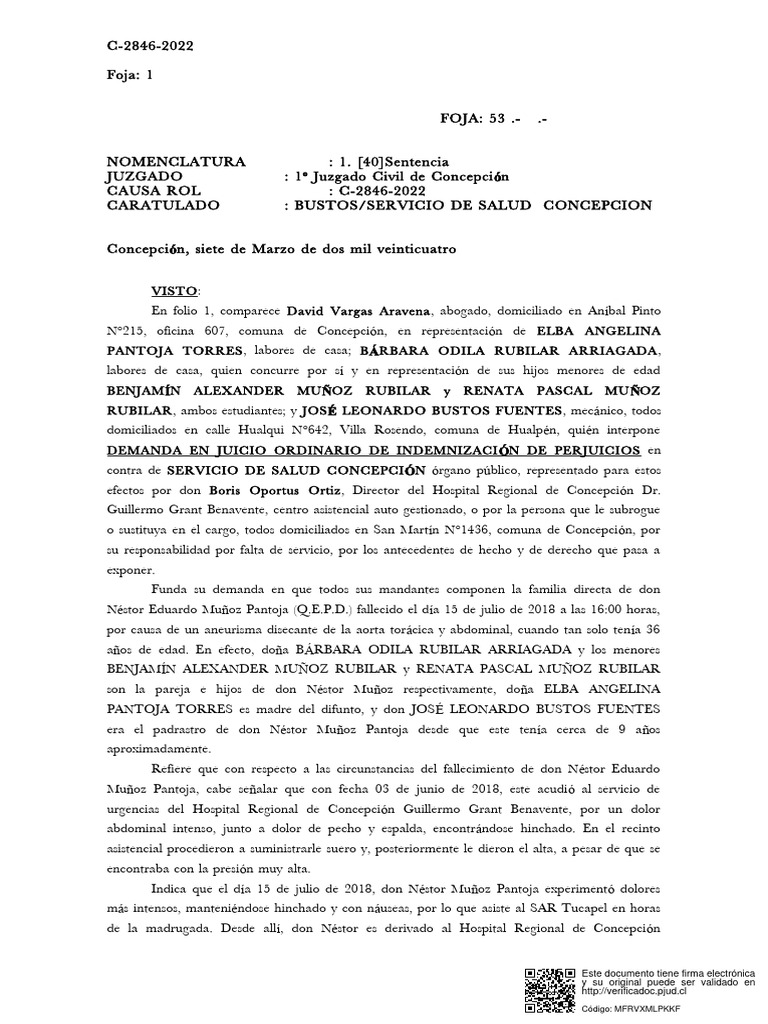 Sentencia 2846-2022 | PDF | Daños y perjuicios | Caso de ley