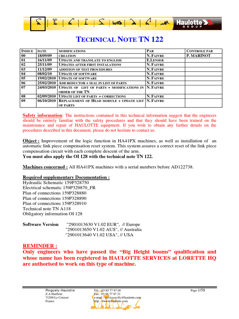 TN 122 HA41PX Eng | PDF | Drill | Valve