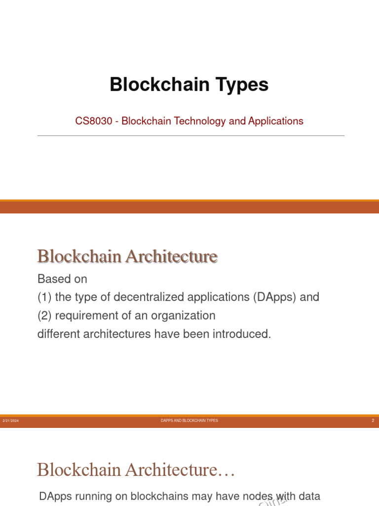 Slide 10 Blockchain Types | PDF | Computer Science | Information Technology