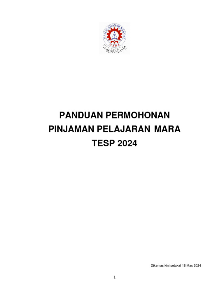 Garis Panduan Permohonan Pinjaman MARA | PDF