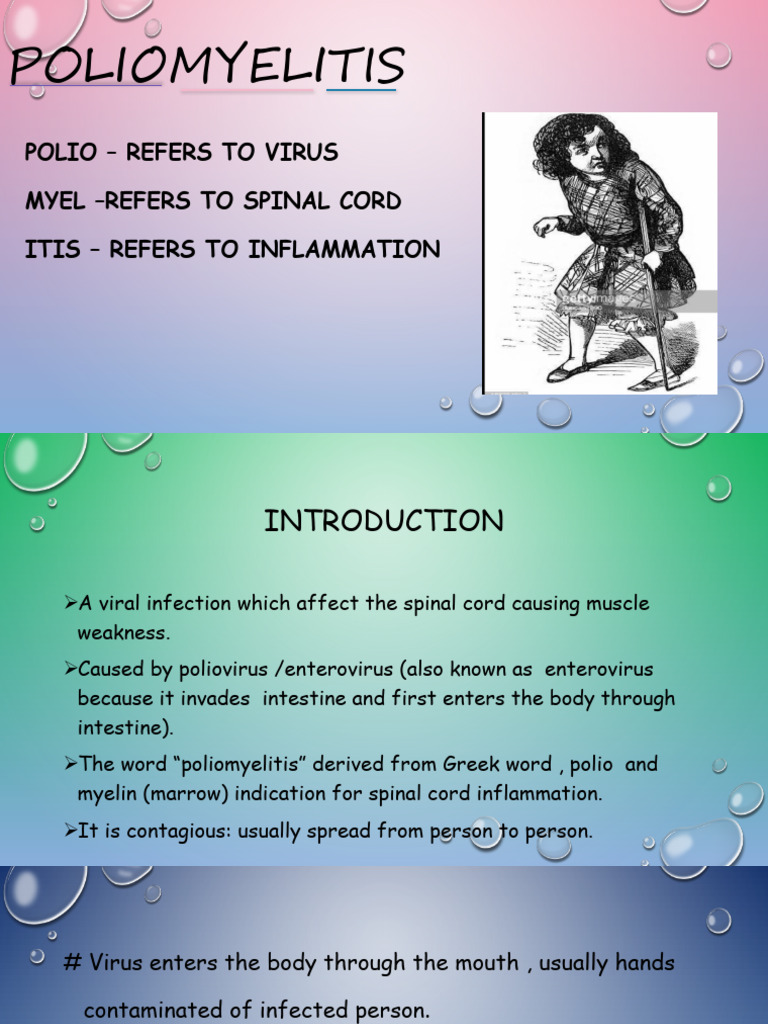 Presentation on Poliomyelitis | PDF | Vaccines | Causes Of Death