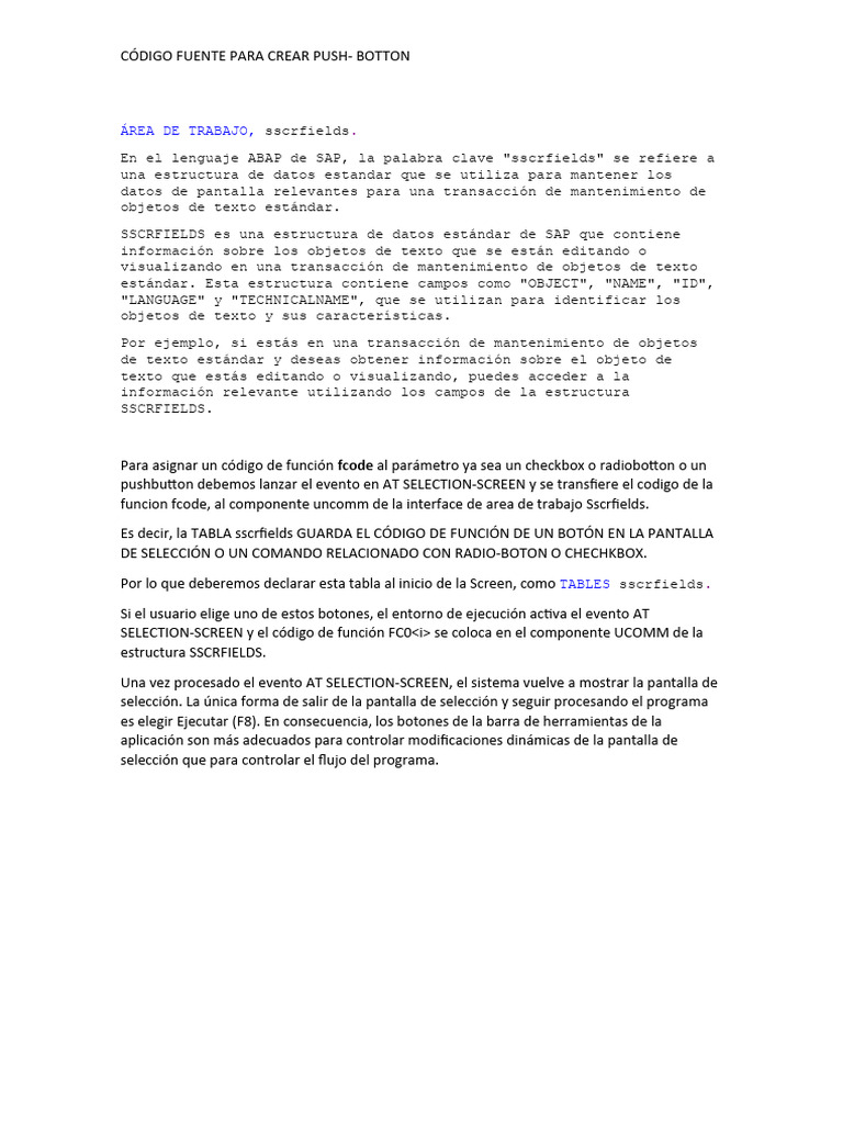 Push Button Sap | PDF | Tecnologías de la información | Ingeniería ...