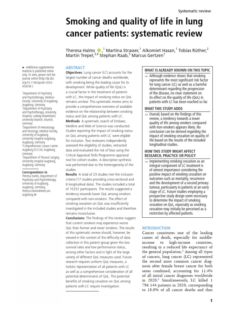 Revisión Sistemática | PDF | Smoking Cessation | Smoking