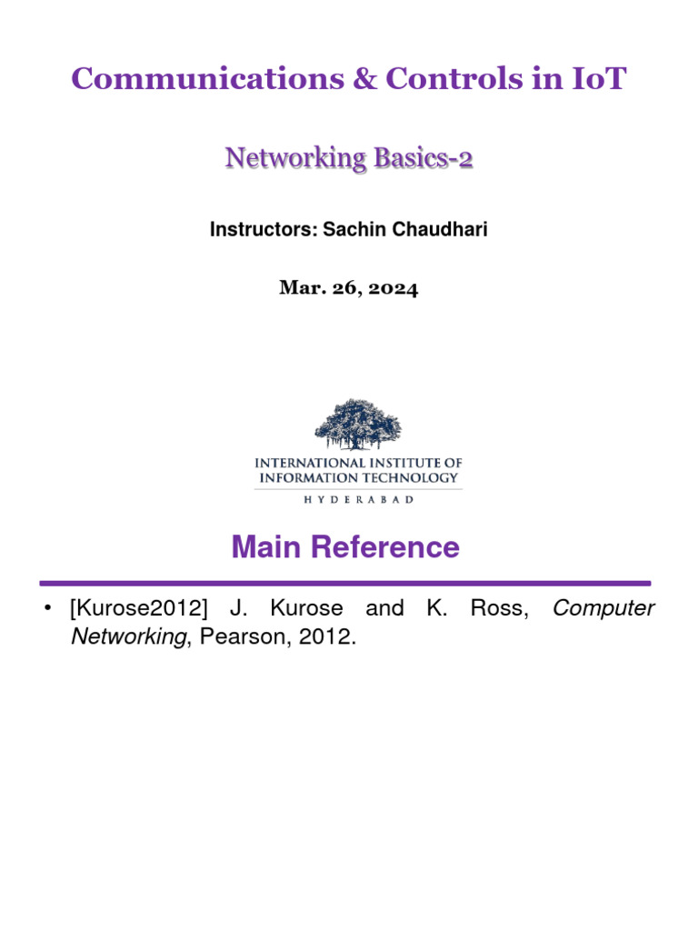 Lecture 7 Networking Basics 2 | PDF | Channel Access Method | Computer ...