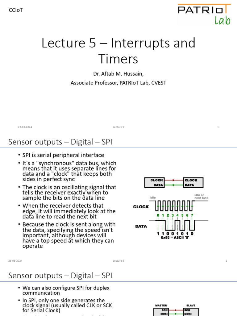 Lecture 5 Interrupts And Timers Pdf Computer Engineering Information And Communications