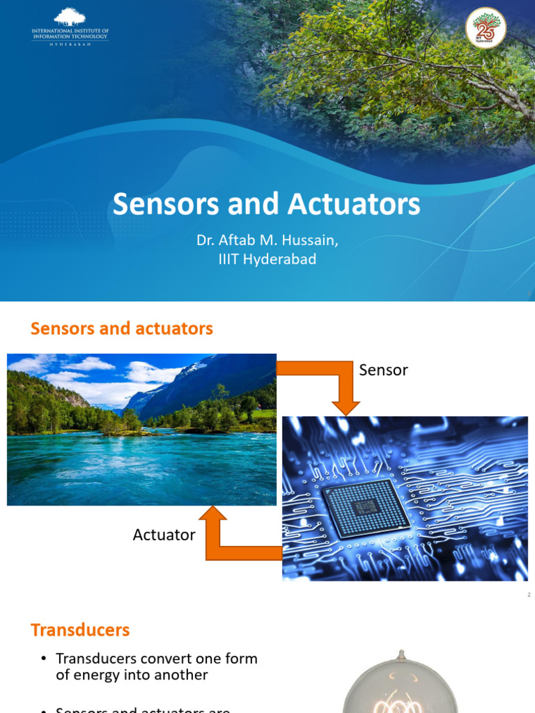 Lecture 2 - Sensors and Actuators | PDF | Sensor | Analogue Electronics