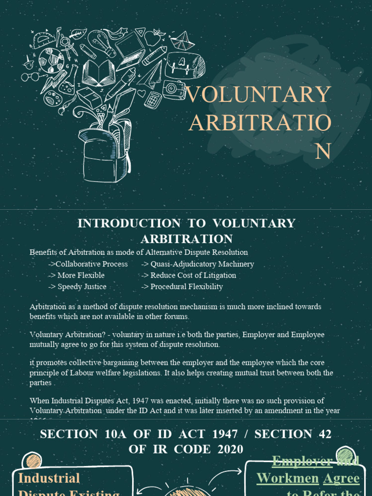 voluntary arbitration | PDF | Arbitration | Employment