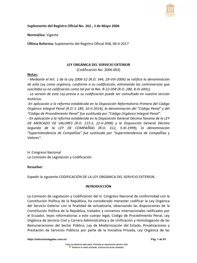 CompletosConConcordanciaspdf3293 - LEY ORGÃ NICA DEL SERVICIO EXTERIOR ...