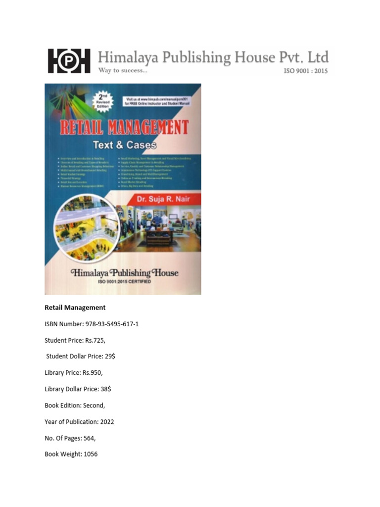RetailManagement 2ndRevisedEd. - Book Coverpage | PDF | Retail ...