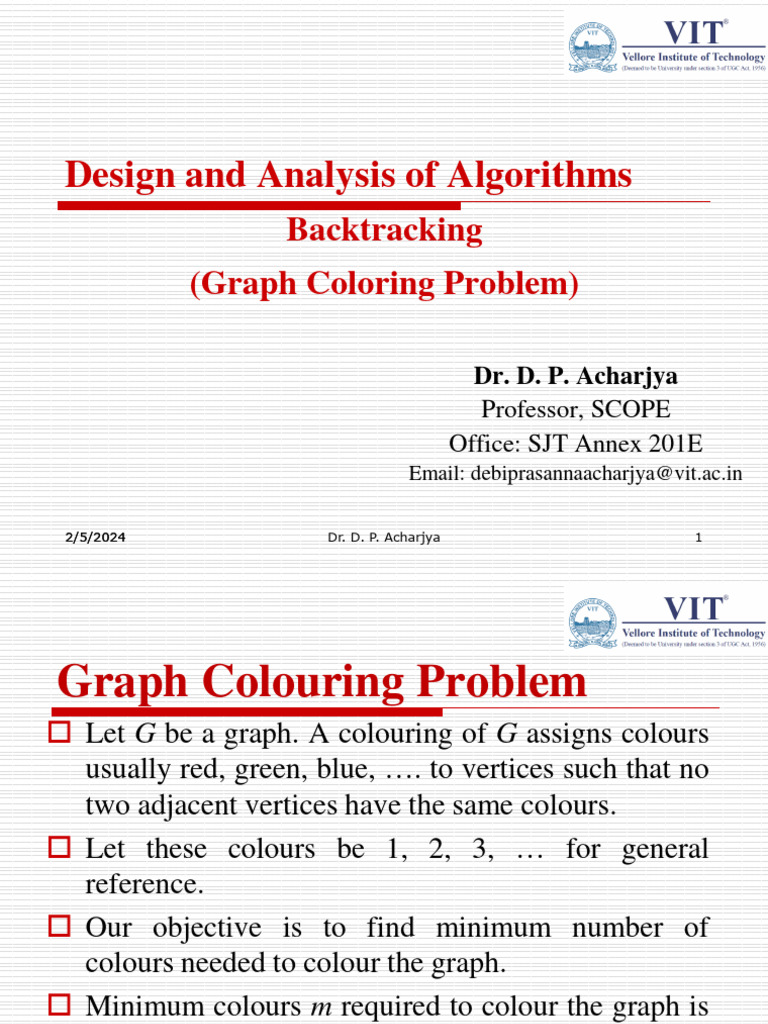 9 Backtracking - Graph Coloring | PDF | Vertex (Graph Theory ...