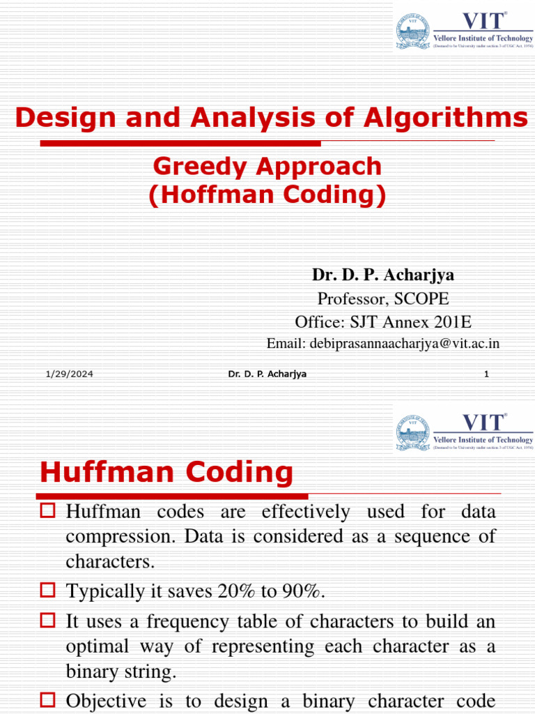 6 Greedy Huffman Coding | PDF | Computing | Theoretical Computer Science 6 Greedy Huffman Coding | PDF | Computing | Theoretical Computer Science
