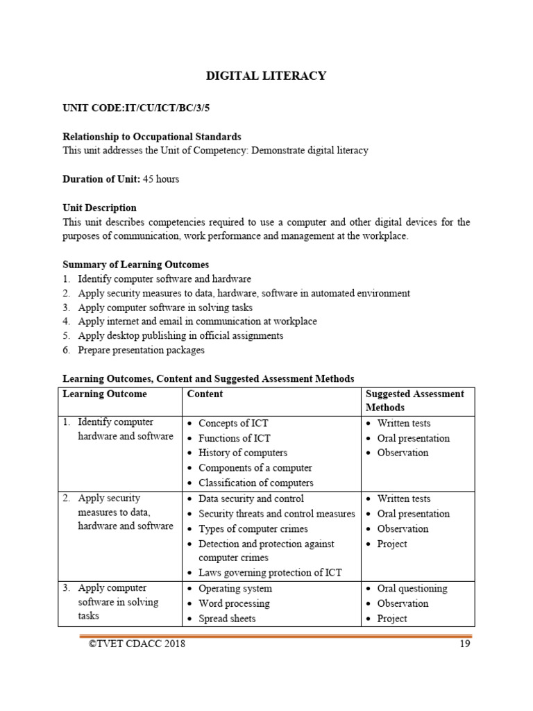 Workplace Digital Literacy Guide | PDF | Information Technology ...