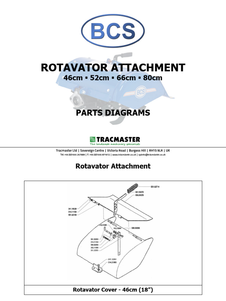 Rotavator Parts Diagrams & Specs | PDF