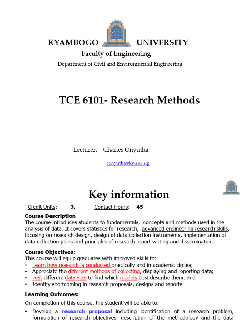 Lecture 1 | PDF | Methodology | Statistics