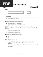 Science Stage 5 Sample Paper 1 | PDF | Flowers | Water
