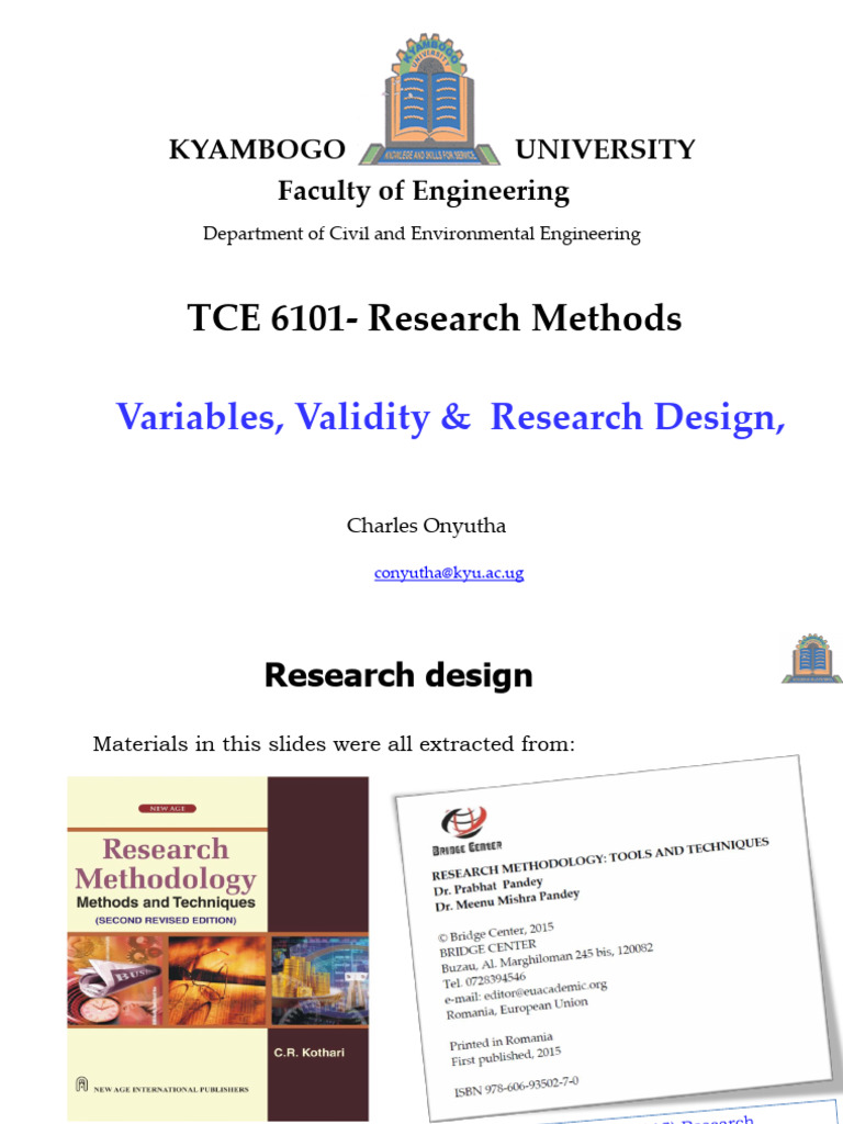 Lecture 5-6 Research Design Variable & Validity | Download Free PDF | Validity (Statistics ...