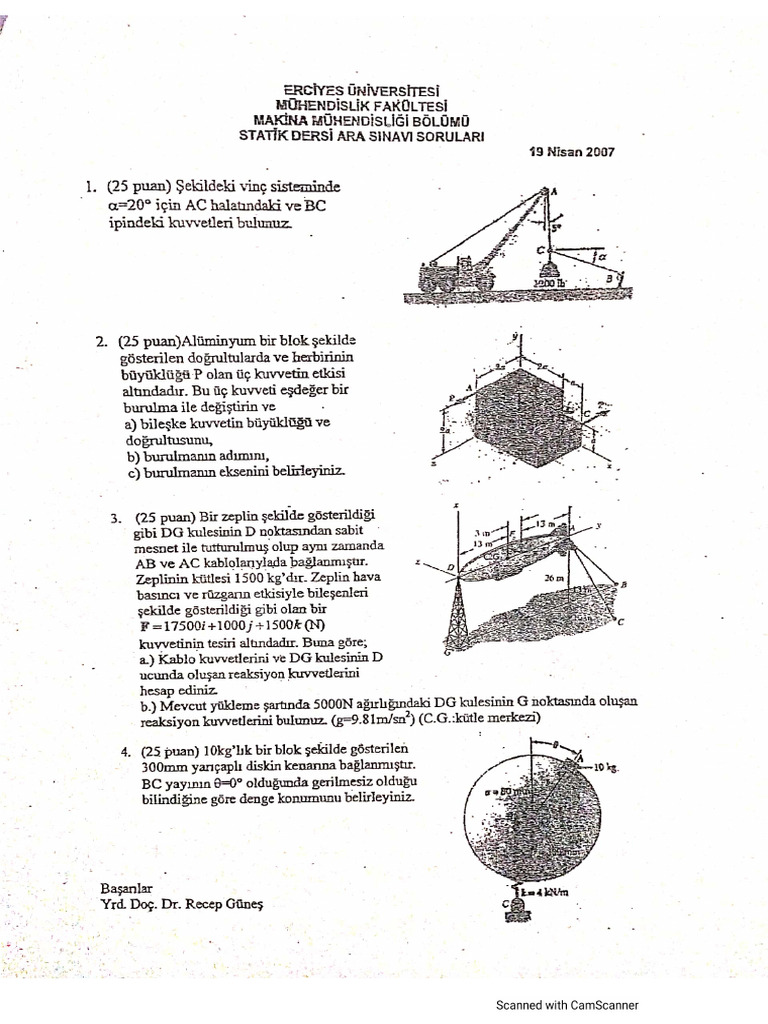 Statik Sorular | PDF