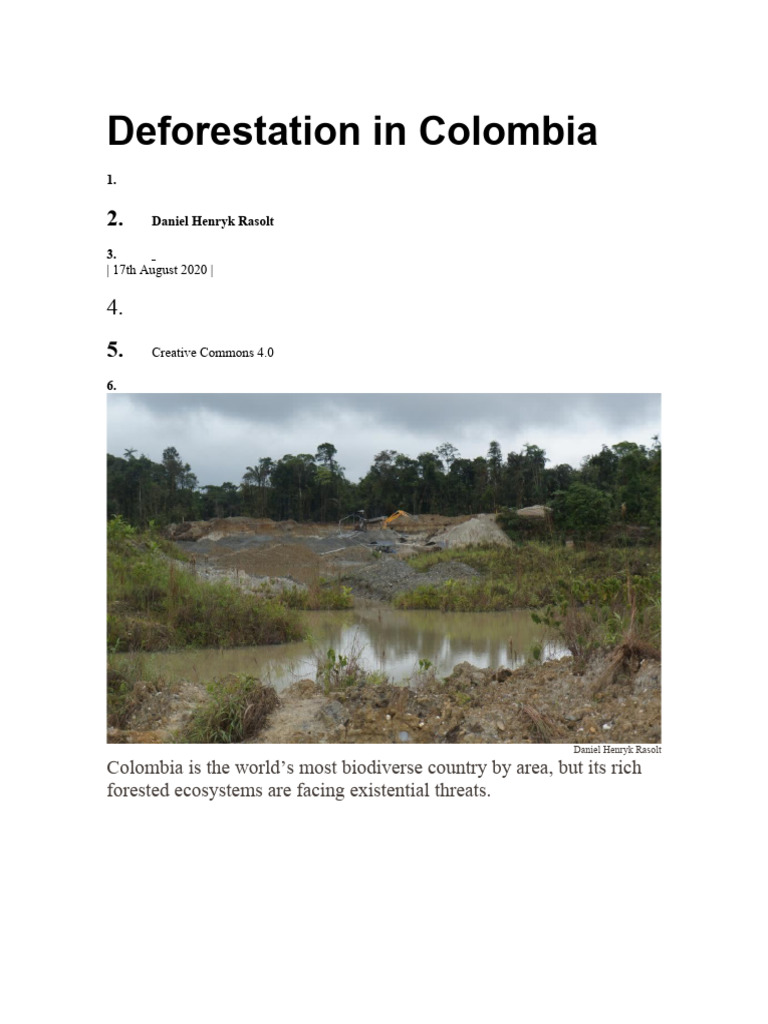 Deforestation in Colombia | PDF | Amazon Rainforest | Deforestation