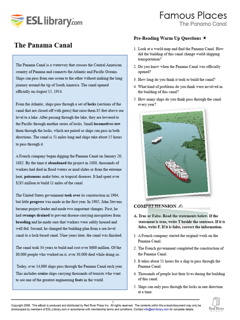 The Panama Canal | PDF | Canal | Panama Canal