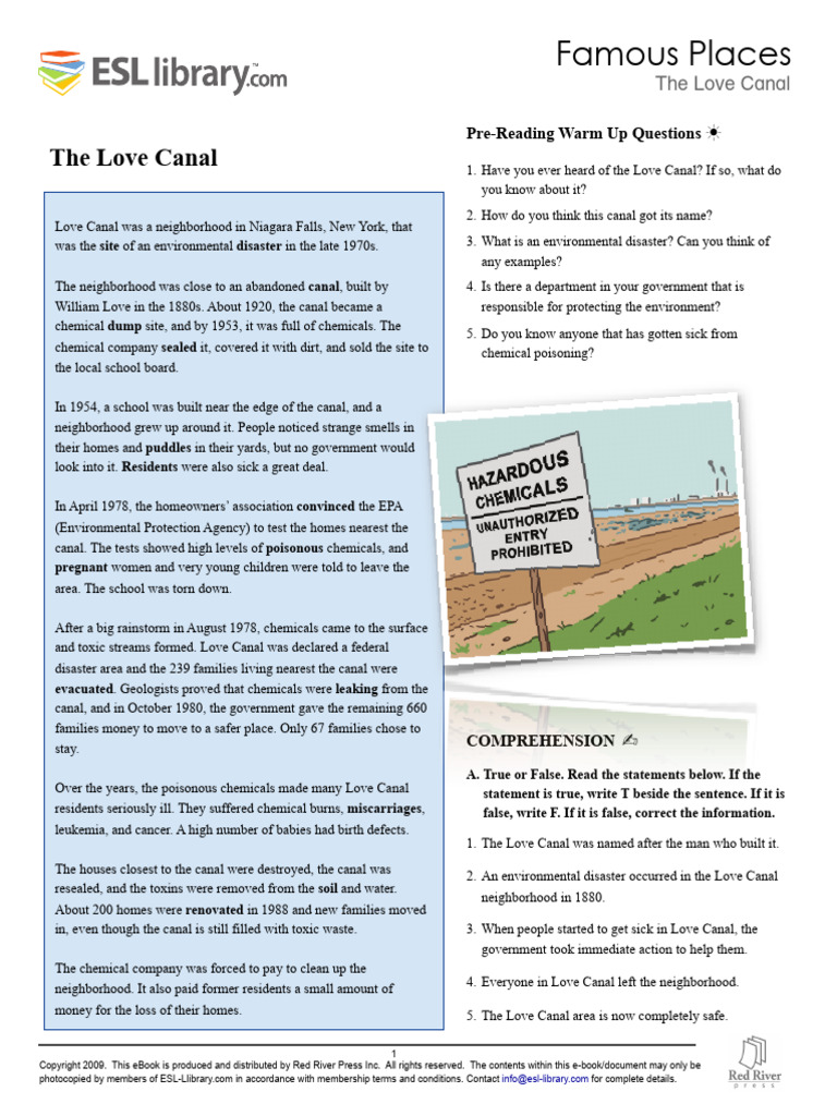 The Love Canal | Download Free PDF | Environmental Issues | Natural ...