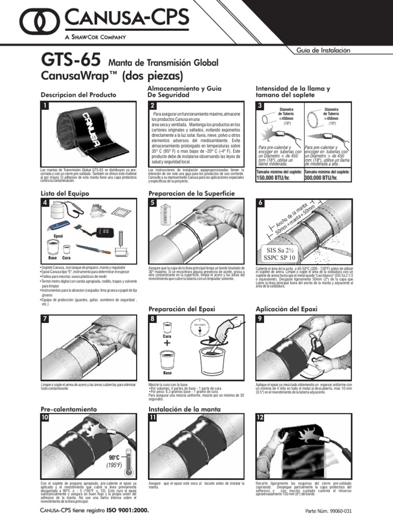 Canusa GTS 65 Español | PDF | Soldadura | Construcción