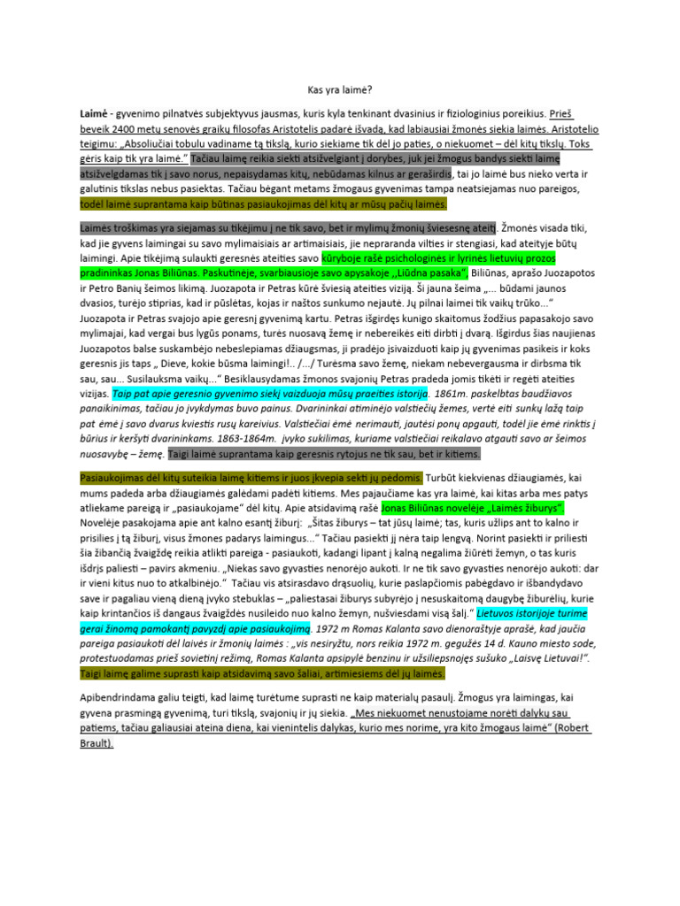 Kas Yra Laimė | PDF