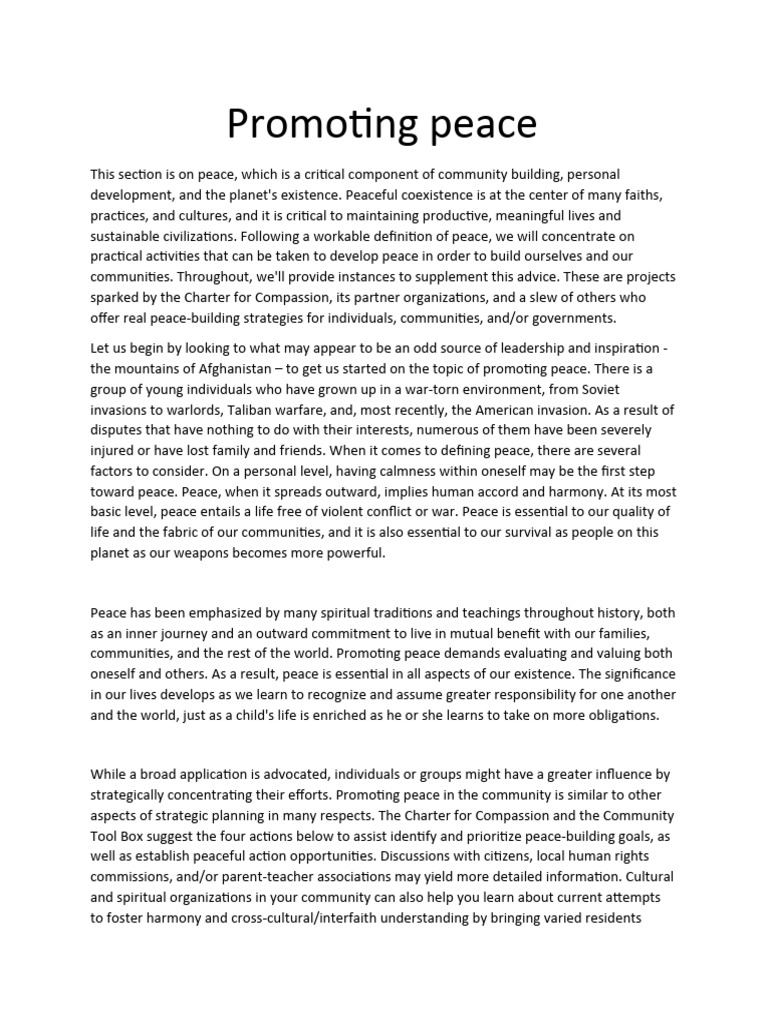 Peace | PDF | Peace | Violence